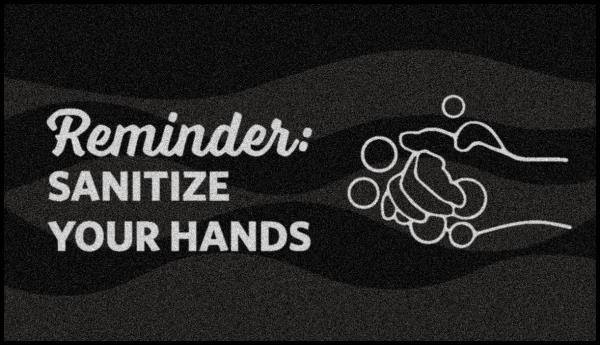 Sanitize Your Hands Reminder Floor Mats are essential business mats by ...