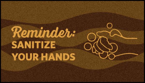 Sanitize Your Hands Reminder Floor Mats are essential business mats by ...