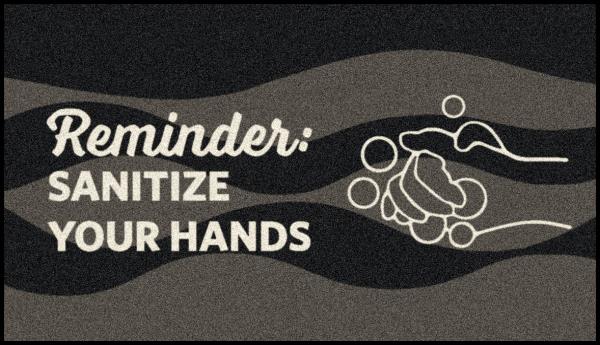 Sanitize Your Hands Reminder Floor Mats are essential business mats by ...