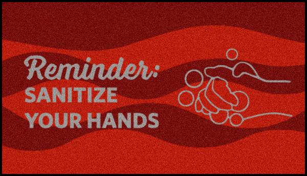 Sanitize Your Hands Reminder Floor Mats are essential business mats by ...