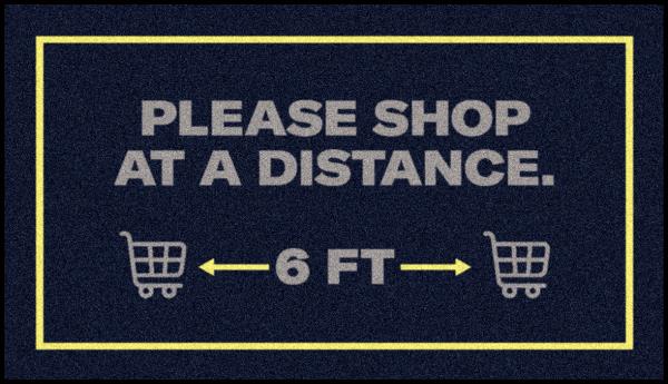 Shopping Distance Reminder Floor Mats are essential business mats by ...