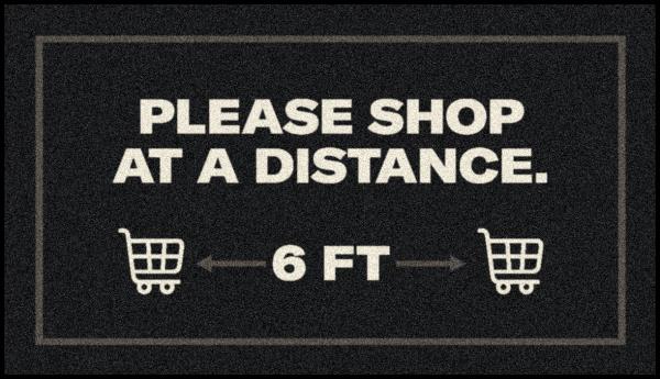 Shopping Distance Reminder Floor Mats are essential business mats by ...