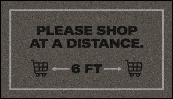 Shopping Distance Reminder Floor Mats are essential business mats by ...
