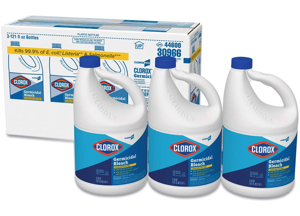 Clorox® Concentrated Germicidal Bleach, 121oz Bottle, 3/Case | American ...