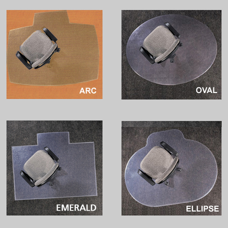 Chair Mats are Desk Mats in Ellipse, Oval, and Arc Shapes / Office ...