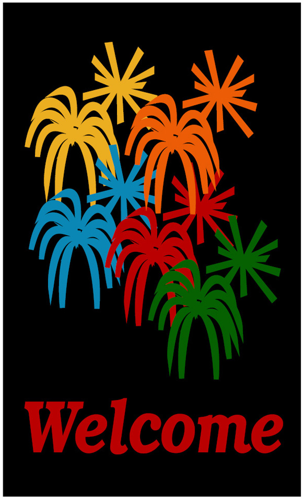 Fireworks Welcome Mats are Welcome Rugs by American Floor Mats