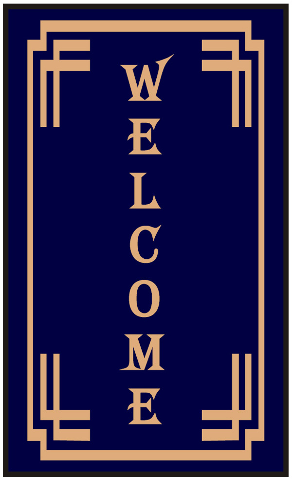 Bordered Welcome Mats are Welcome Rugs by American Floor Mats