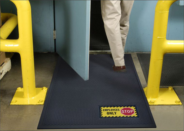 Rubber Scraper Signage Mats are Safety Message Mats by American Floor Mats