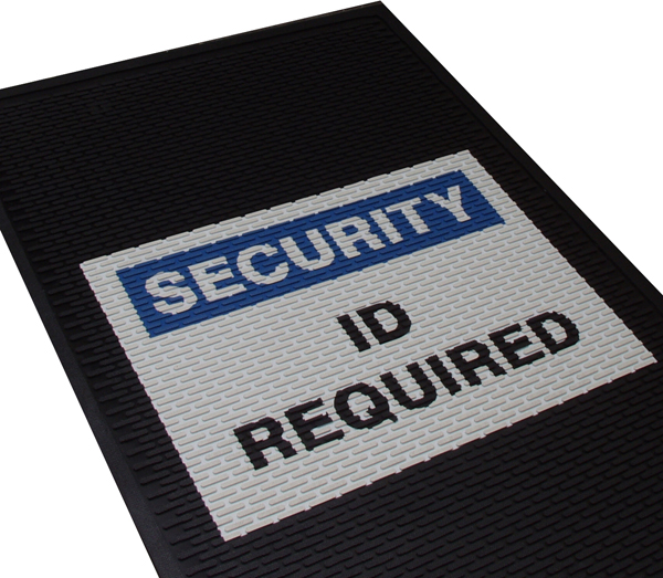 Security ID Message Mats are Warning Message Mats by American Floor Mats