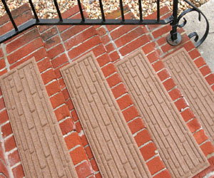 Waterhog Stair Treads in a Brick Pattern by Waterhog Floor Mats
